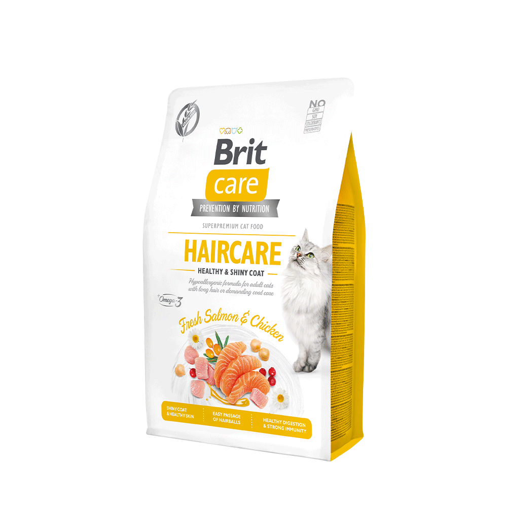 BRIT CARE CAT HAIRCARE HEALTHY & SHINY COAT - FRESH SALMON & CHICKEN | Brit
